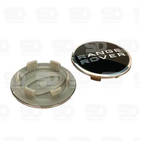 Set of 4 Range Rover Wheel Centre Caps Black and Silver - SD Performance